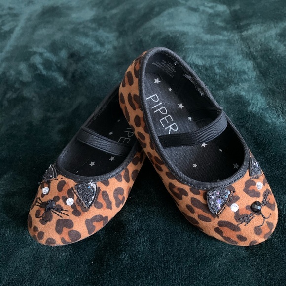Piper | Shoes | Baby Girls Leopard Print Kitty Face Shoes | Poshmark
